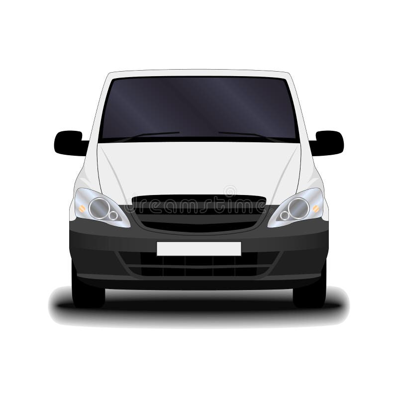 Realistic cargo van. stock vector. Illustration of design - 100014838