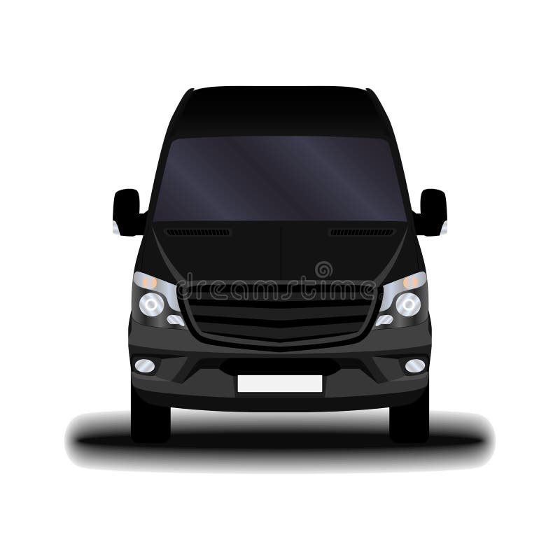 Realistic cargo van. stock vector. Illustration of profile - 100964341