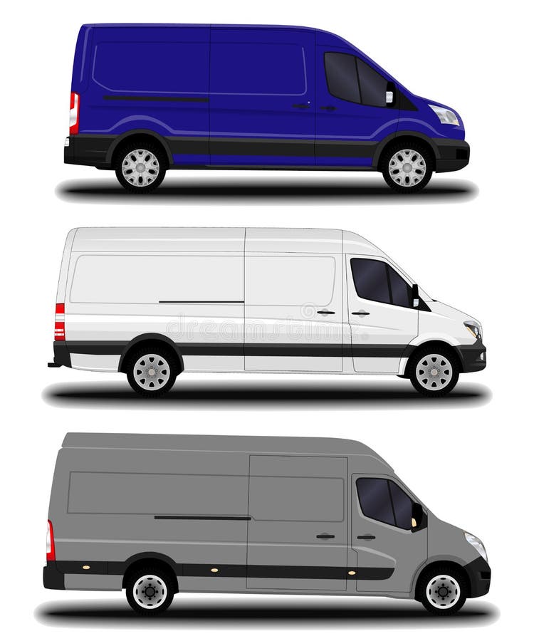 Realistic cargo van. stock vector. Illustration of shipping - 101174888