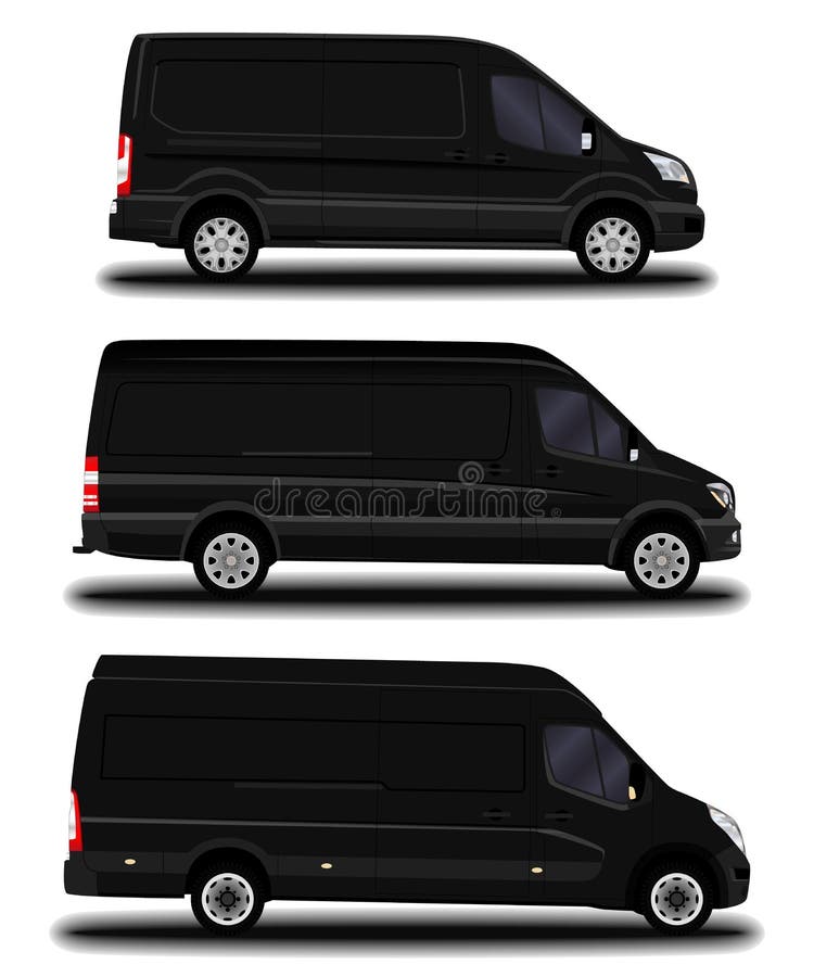 Realistic cargo van. stock vector. Illustration of lorry - 99166275