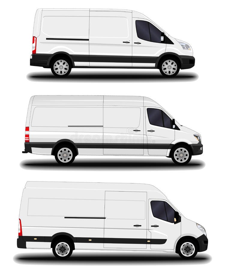 Realistic cargo van. stock vector. Illustration of realistic - 101174725