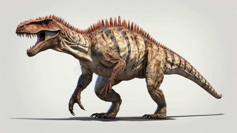 Realistic Carnotaurus Dinosaur Illustration with Spiky Crest and Sharp ...