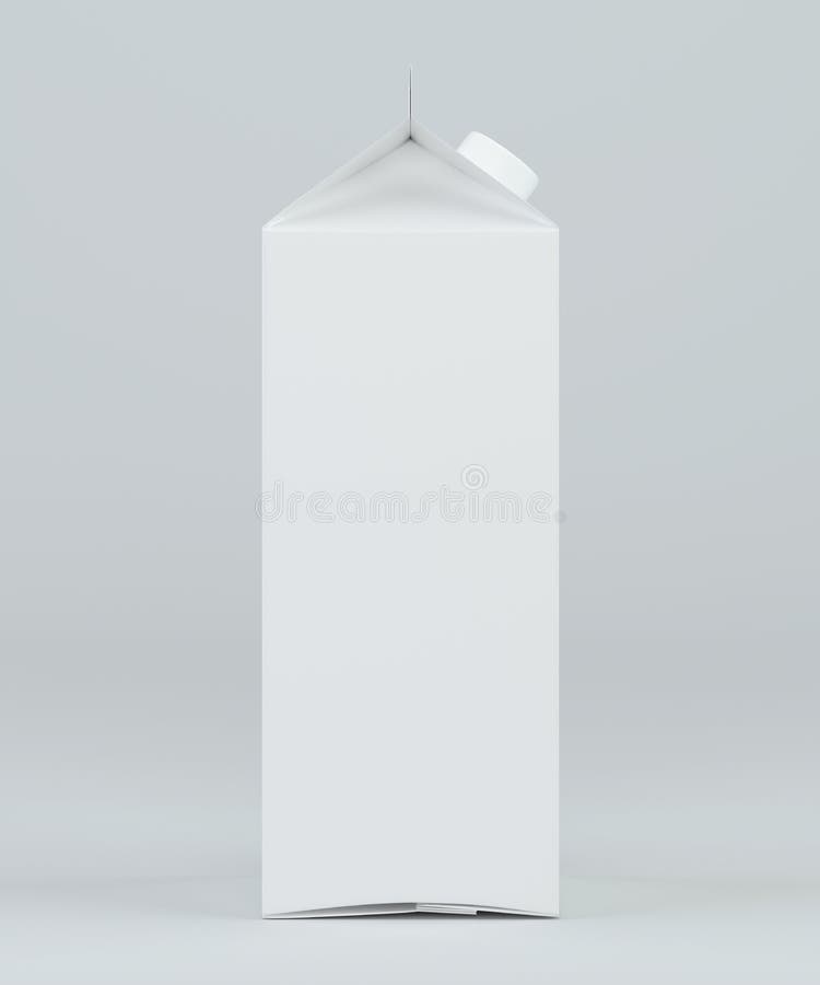 Realistic Carton of Milk. Carton Package. 3d Rendering. Stock ...