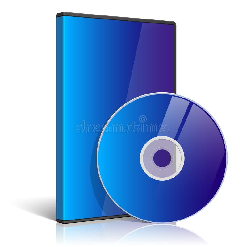 Realistic Case for DVD or CD Disk Stock Vector - Illustration of gift ...