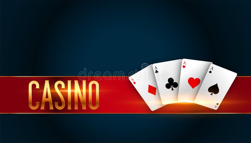 Realistic Casino Ace Card Banner for Online Competition Stock Vector ...