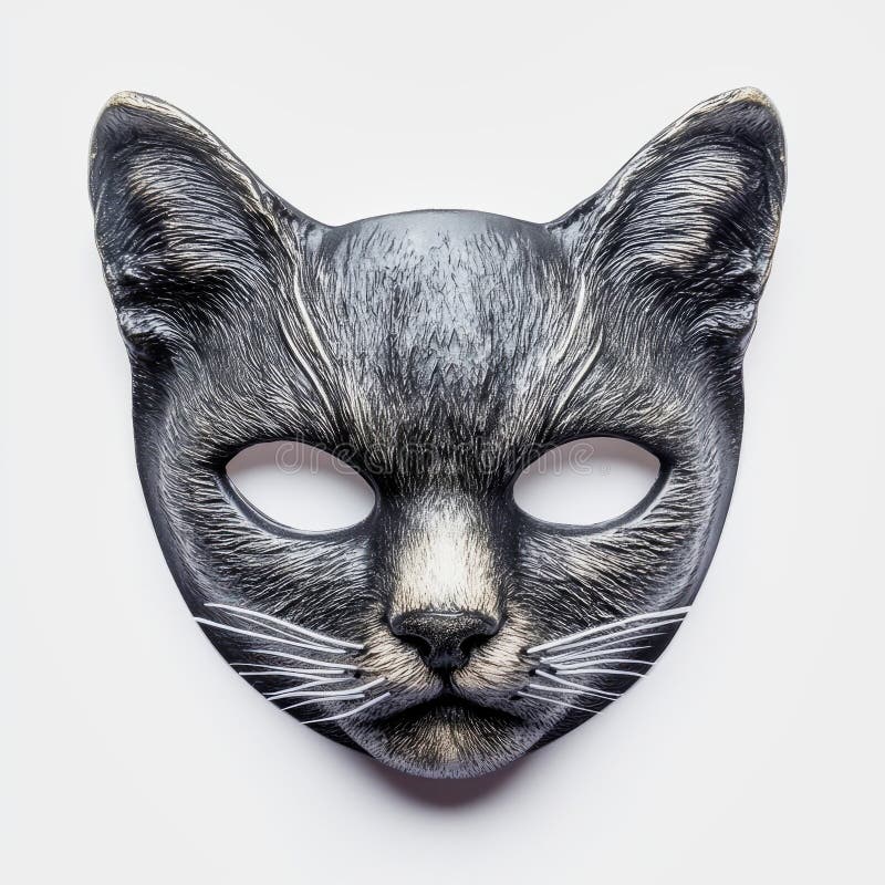A Realistic Cat Face Mask Designed for Quadrobics Practice Displayed on ...