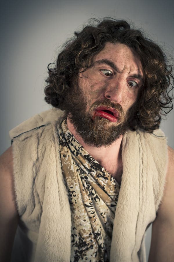 Realistic Caveman stock image. Image of barbarian, neanderthal - 69060905