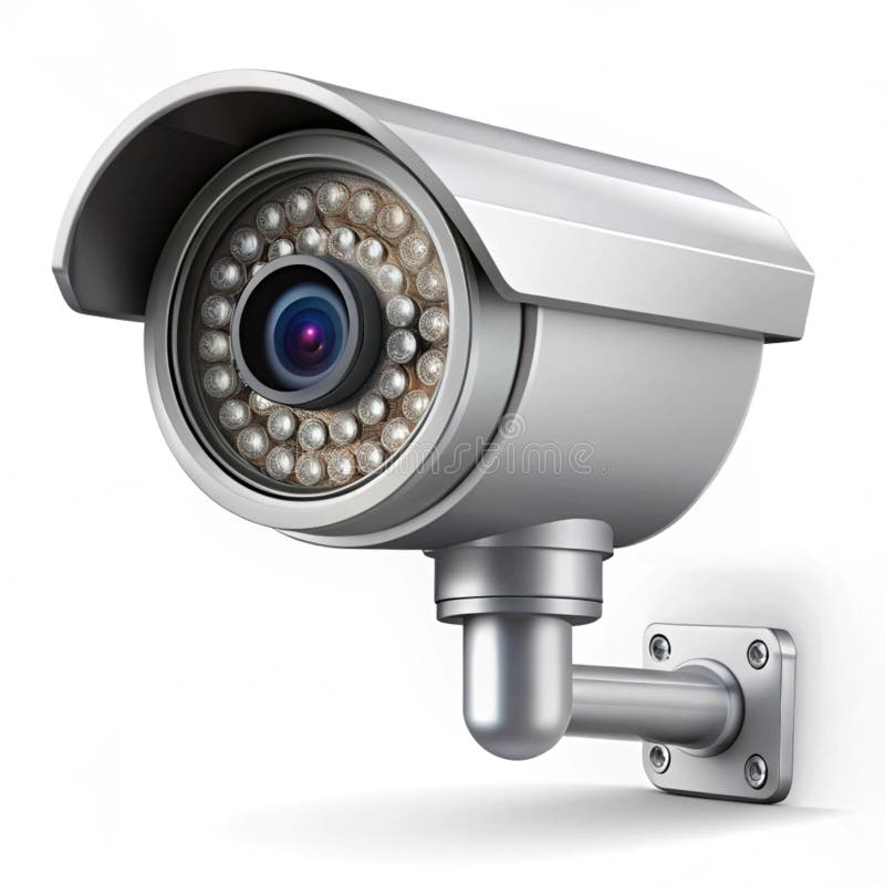 Realistic CCTV Security Camera Isolated Stock Illustration ...