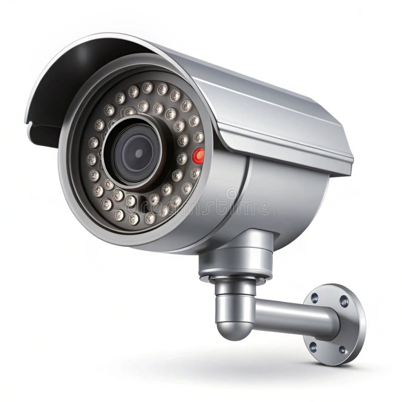 Realistic CCTV security stock illustration. Illustration of technology ...