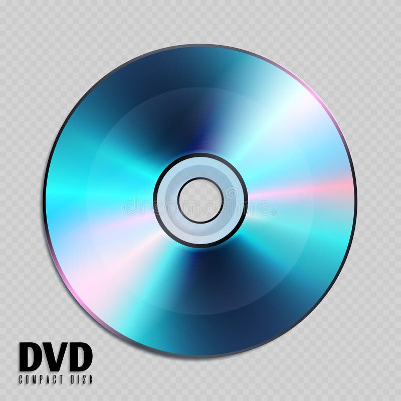 Realistic Cd or Dvd Compact Disk Close Up Vector Illustration Stock ...