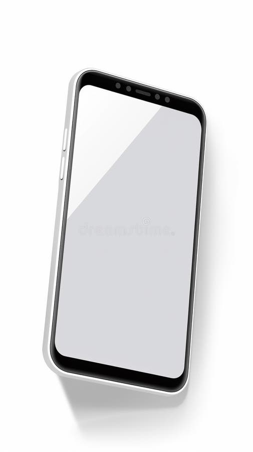 A Realistic Cell Phone with a Blank Screen on it S Side Stock ...
