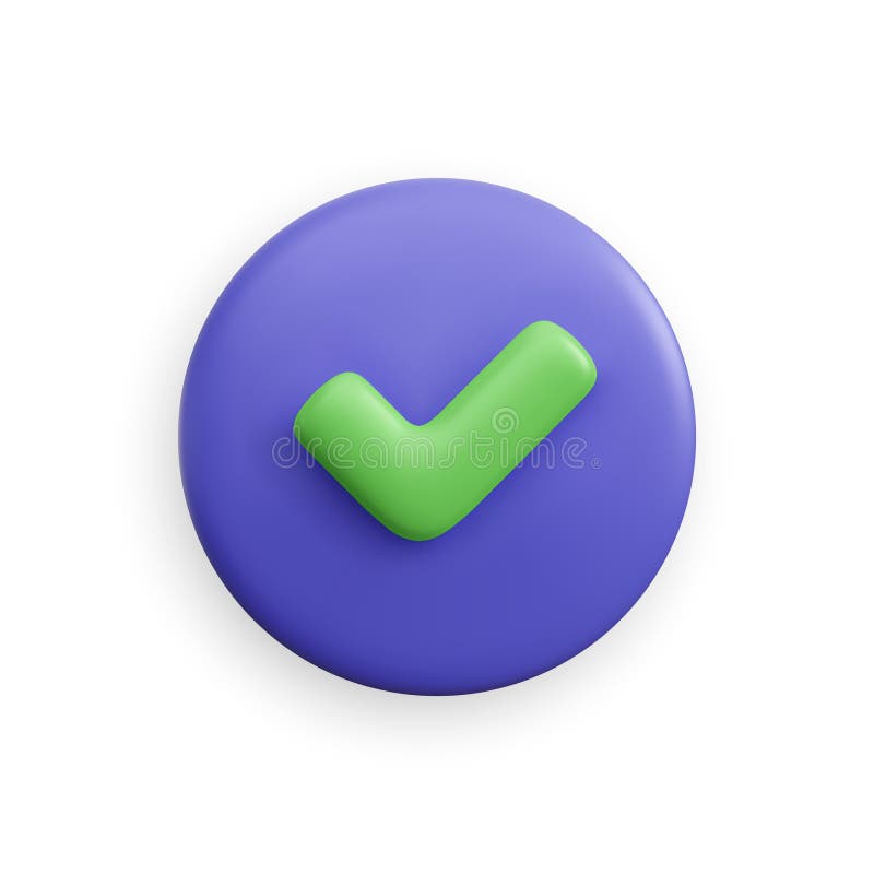 Realistic Check Mark Button. Done Successful Icon for Graphics Design ...