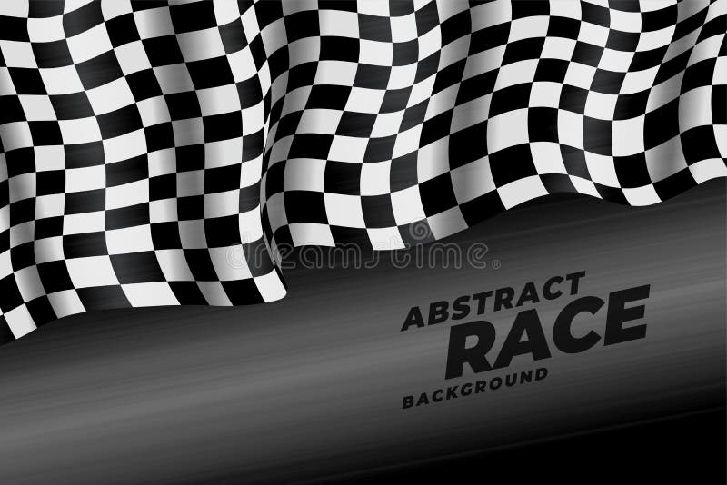 Checkered Racing Flag with Blue Lights Particles Background Stock ...