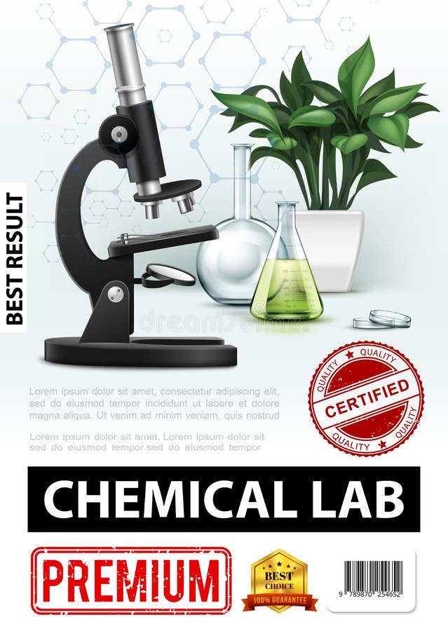 Realistic Chemical Laboratory Poster Stock Vector - Illustration of ...