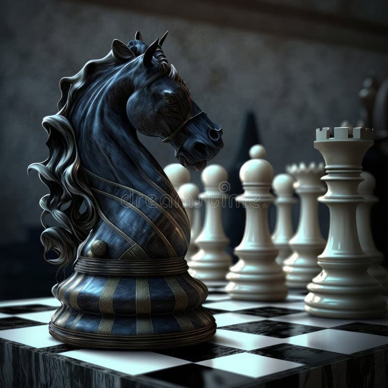 Realistic Chess Ai Generative Illustration Stock Illustration ...