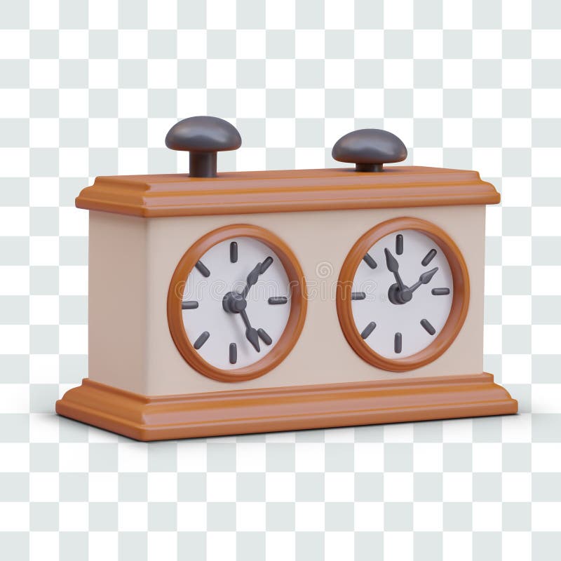 Realistic Chess Clock with Two Round Dials and Buttons. Special Game ...