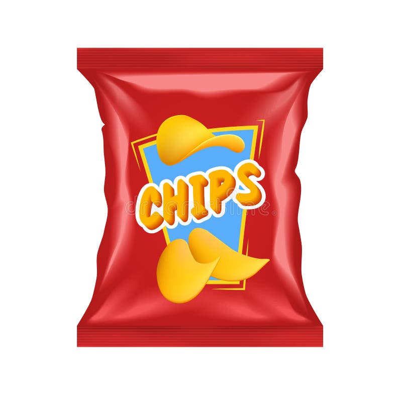Realistic Chips Package stock vector. Illustration of paper - 213205303