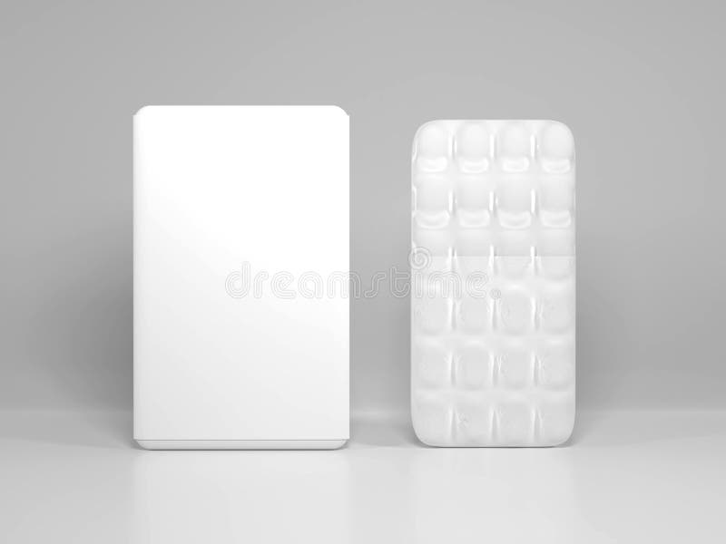 Realistic Chocolate Box Packaging 3D Mockup Scene Stock Illustration ...