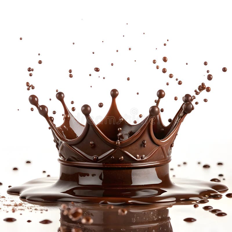 Realistic Chocolate Crown Splash Stock Illustration - Illustration of ...