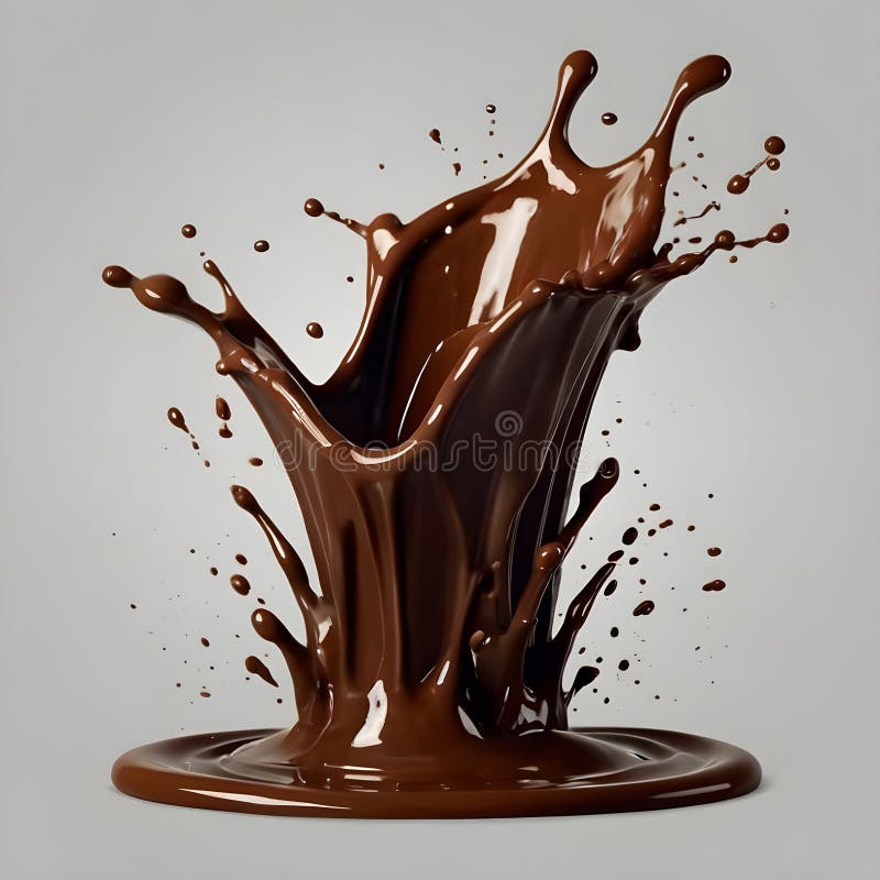 Realistic Chocolate Splashing Isolated Stock Illustration ...