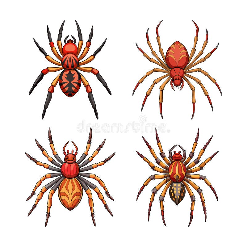 Realistic Chorizopes Arachnid Colorful Illustration Stock Vector ...