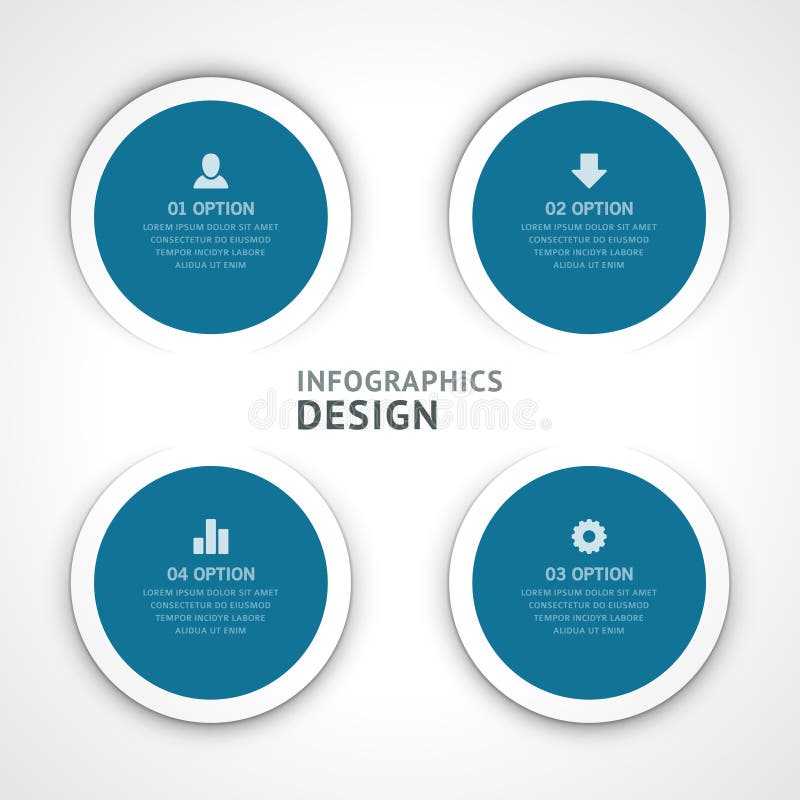 Realistic Circle Geometric Shape in White Frame Infographics Scheme ...