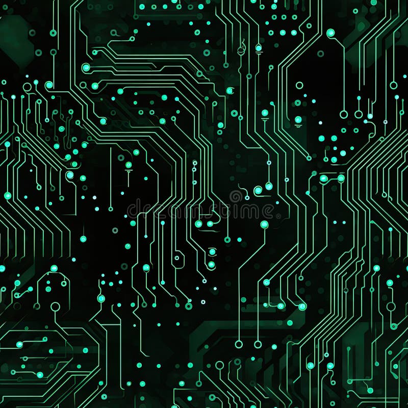 Realistic Circuit Board Texture Background Stock Illustration ...