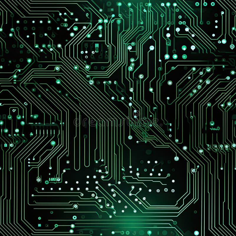 Realistic Circuit Board Texture Background Stock Illustration ...