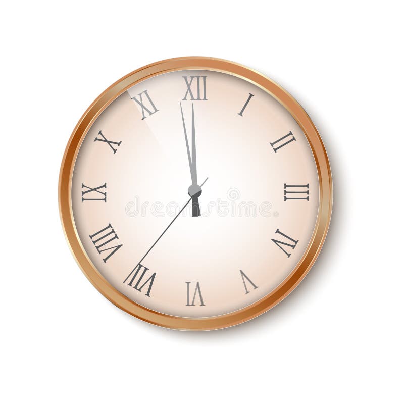 Realistic . Realistic Classical Watch with White Dial and Black Roman ...