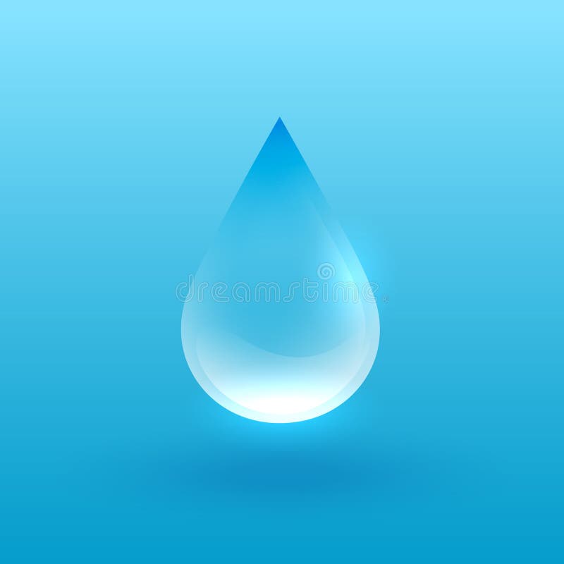 Realistic Clean Falling Water Droplet Design Stock Vector ...