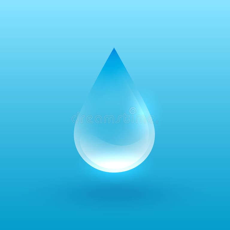 Realistic Clean Falling Water Droplet Design Stock Vector ...