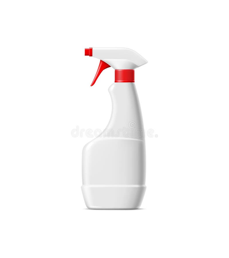 Realistic Cleaner Spray Bottle, Bath and WC Liquid Stock Vector ...