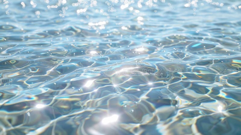 Realistic Clear Water Surface Texture with Glimmers, Ideal for Design ...
