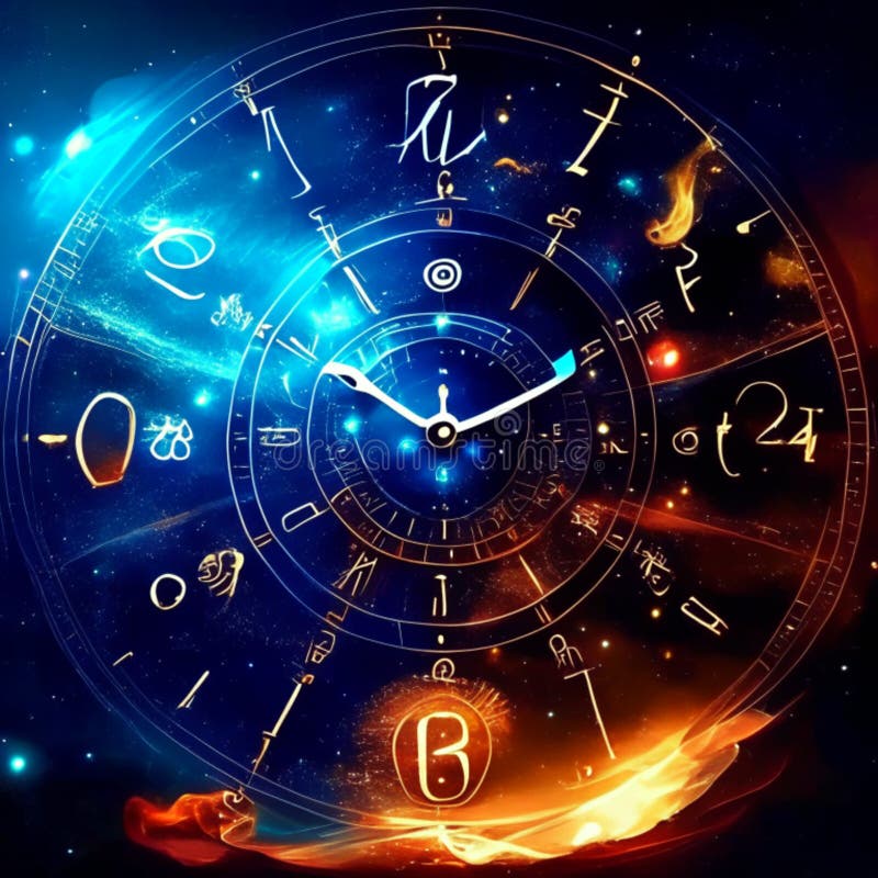 Realistic Clock on Fire Background. Time Concept. Vector Illustration ...