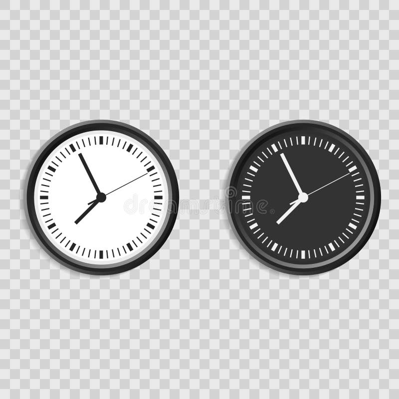Realistic clock set stock illustration. Illustration of pointer - 124958166