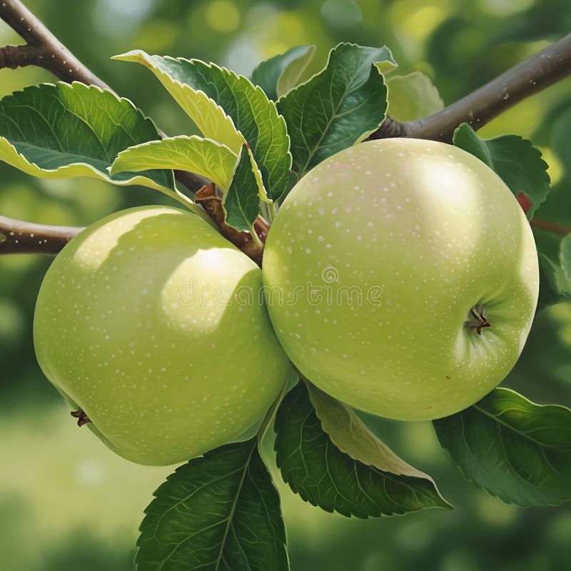 Realistic Close-Up of a Fresh Apple â€ High-Resolution Detail Stock ...