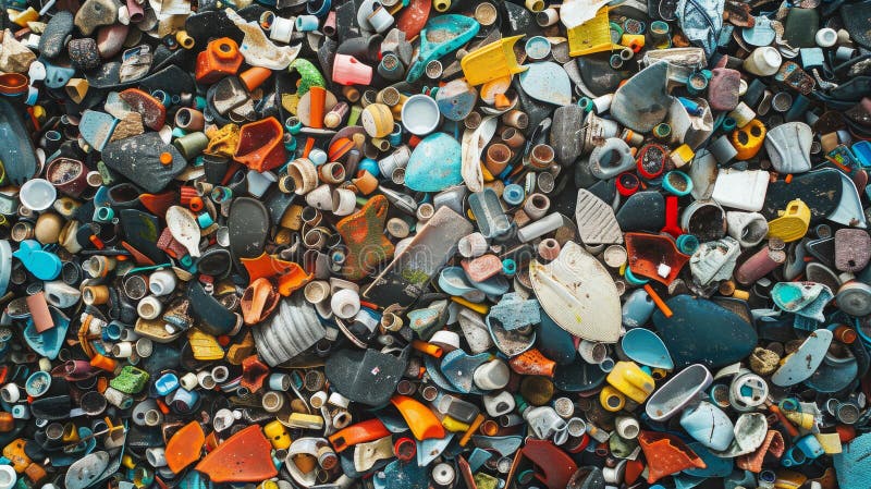 Realistic Close Up of a Garbage Dump Overflowing with Diverse Types of ...