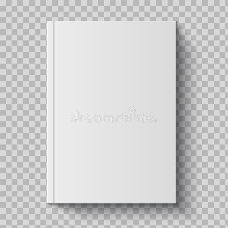 Realistic Closed Book. Empty 3d Mockup Diary with Blank Hard Cardboard ...