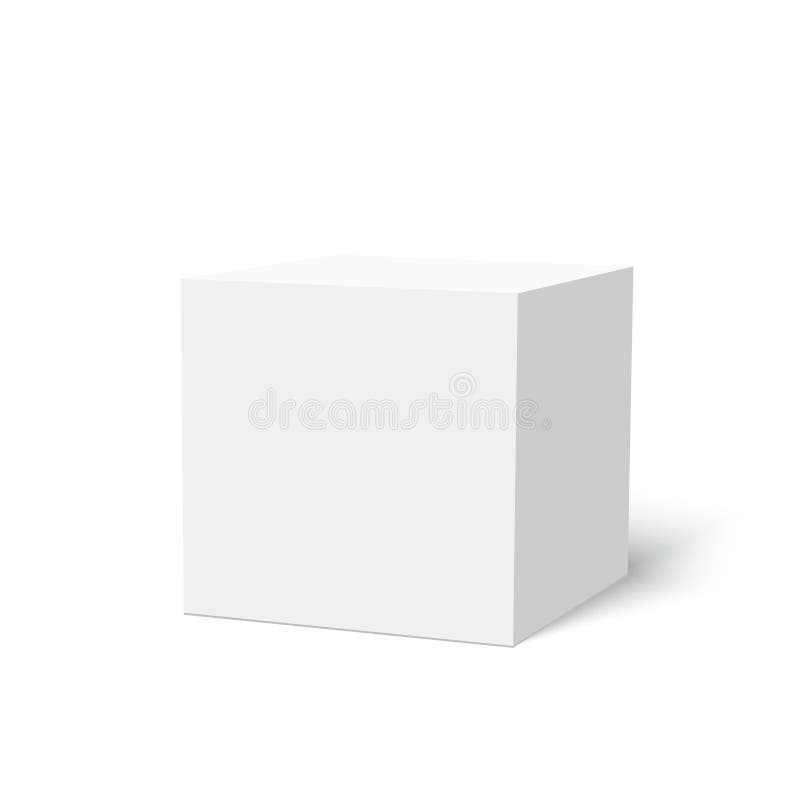 Realistic Closed Cardboard Box Mockup. Vector Stock Vector ...