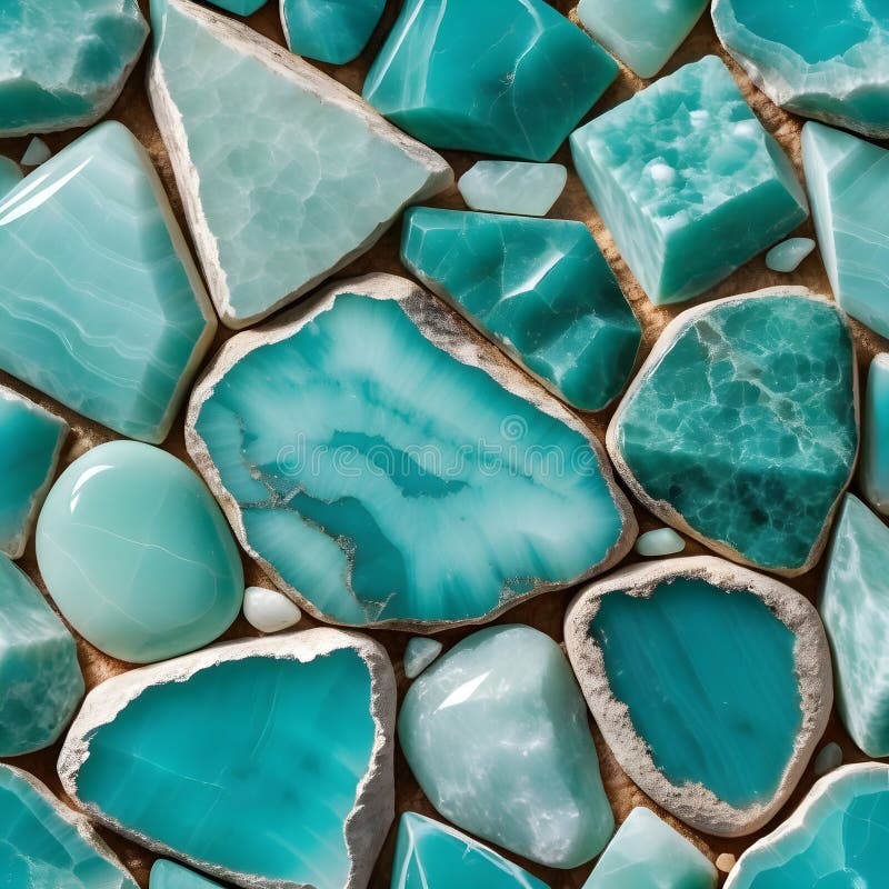 Closeup of Turquoise Stone Texture, AI Illustration Stock Illustration ...