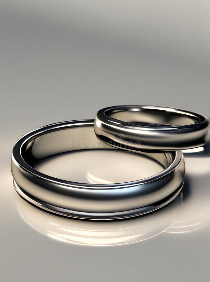 Realistic Closeup of Two Wedding Rings. Stock Illustration ...