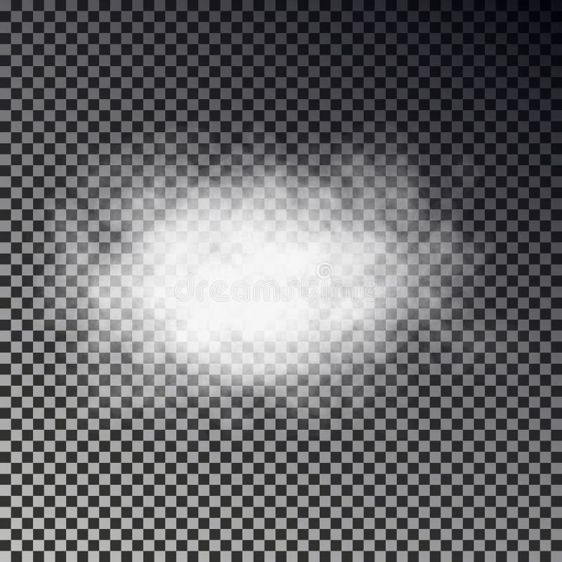 Cloud Effect on a Transparent Vector Background Realistic Stock Vector ...