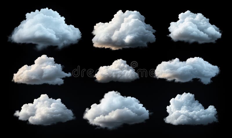 Realistic Cloud Formations Collection for Digital Art and Design ...