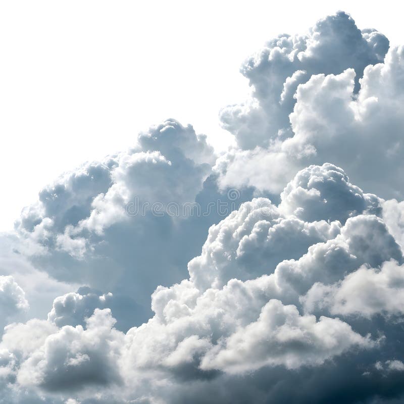 Realistic Cloud Isolated on a White Background Stock Illustration ...