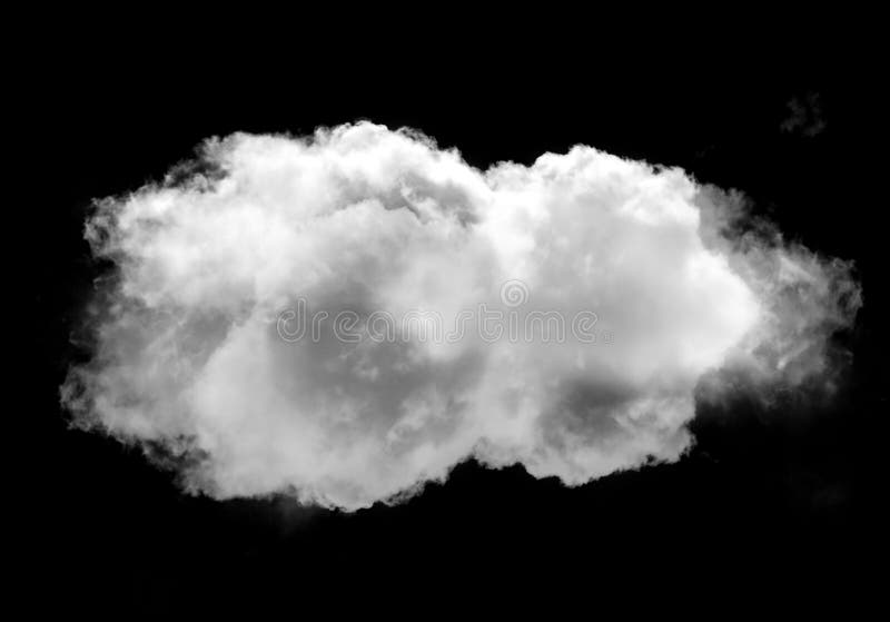 Realistic Cloud Shape Isolated Over Black Background Stock Illustration ...