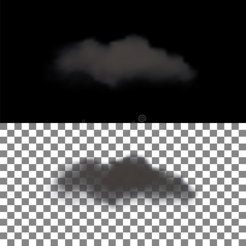 Realistic Cloud with Transparency Stock Vector - Illustration of light ...