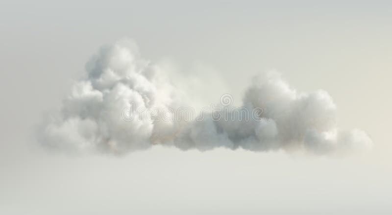 Realistic Clouds on Clear Background. Outdoor Nature Sky Scene. Fluffy ...
