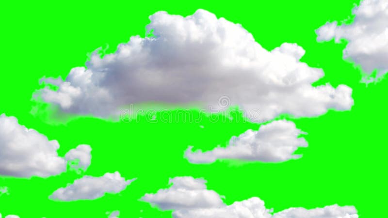 Realistic Clouds that Move in a Green Screen Motion Graphic. Stock ...
