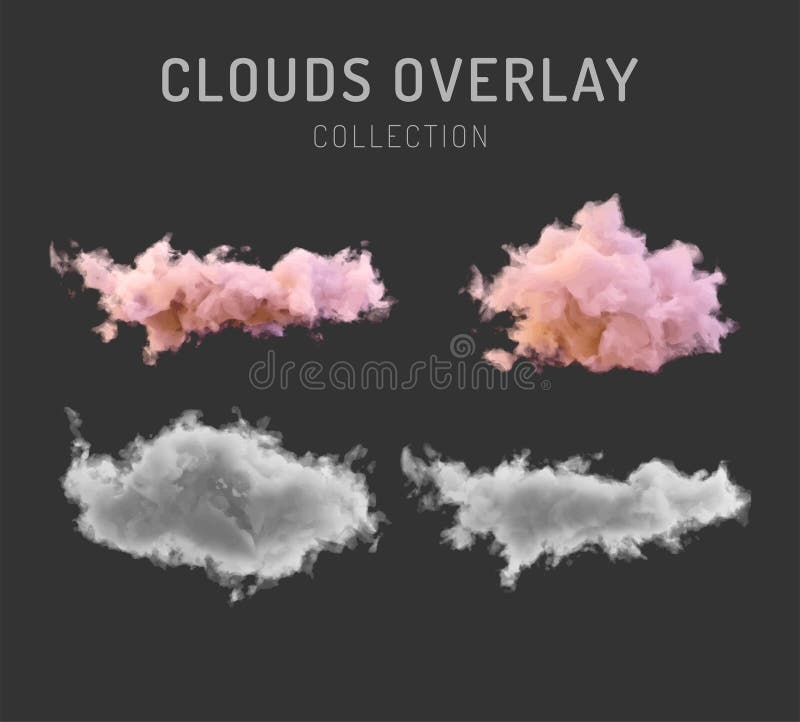 Realistic Clouds for Overlay Designs Stock Vector - Illustration of ...