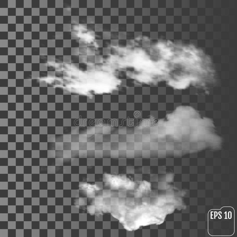 Realistic Clouds on a Transparent Background. Stock Vector ...